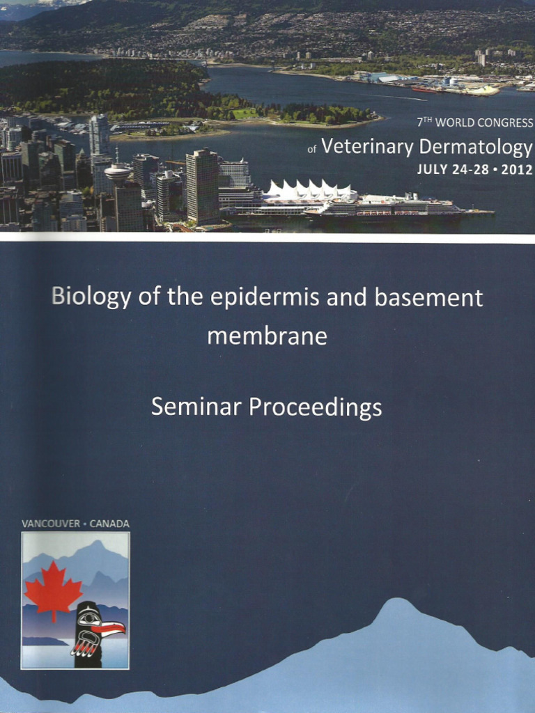 Biology of The Epidermis and Basement Membrane - 7 World Congress Vet ...
