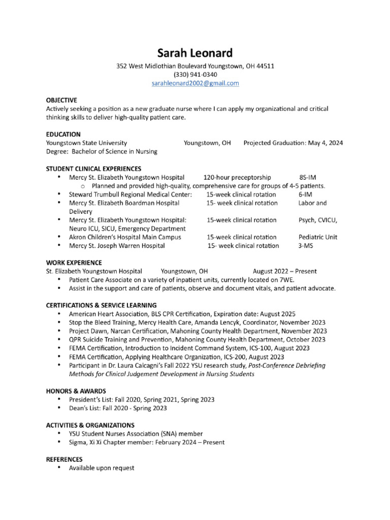 resume for capstone | PDF