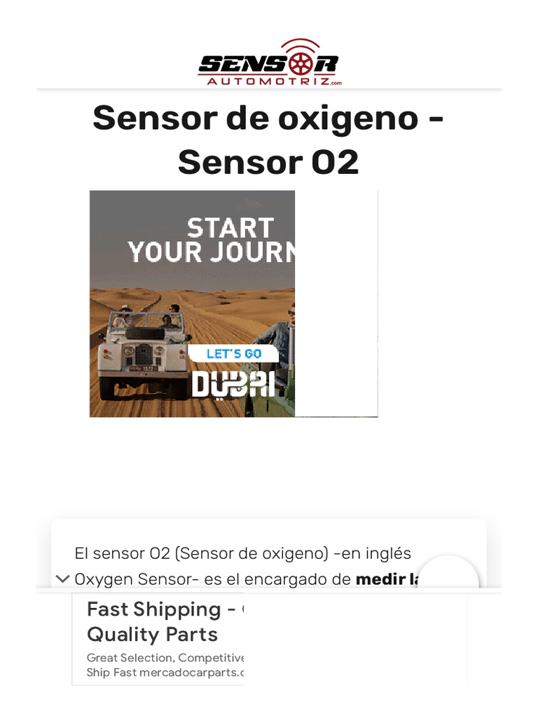 Guía Completa del Sensor de Oxígeno | PDF | Sensor | Ingenieria Eléctrica