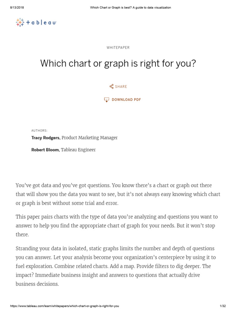 Which Chart or Graph Is Best - A Guide To Data Visualization | PDF