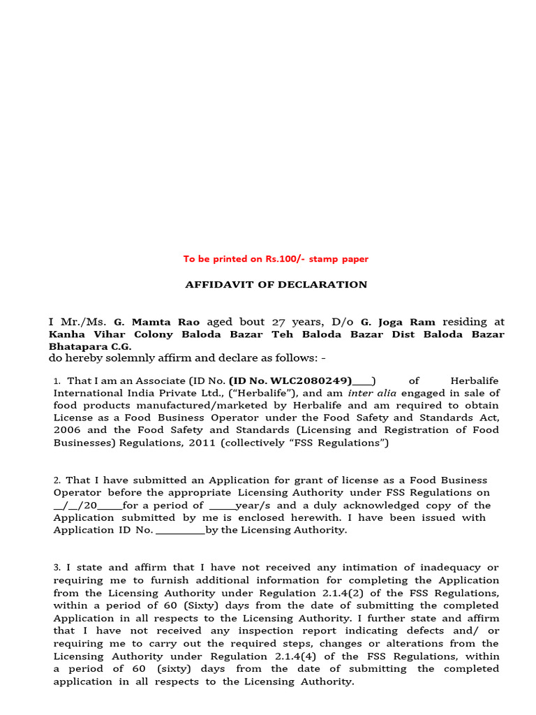 Affidavit - FBO Licensing by HLF Associates v3-1 | PDF | Private Law ...