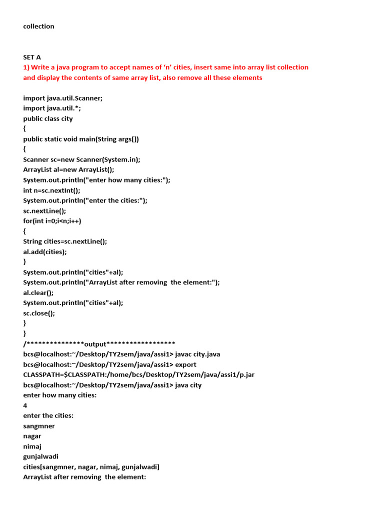 Java Collection And Multithreading Program Pdf Computer Programming Computing