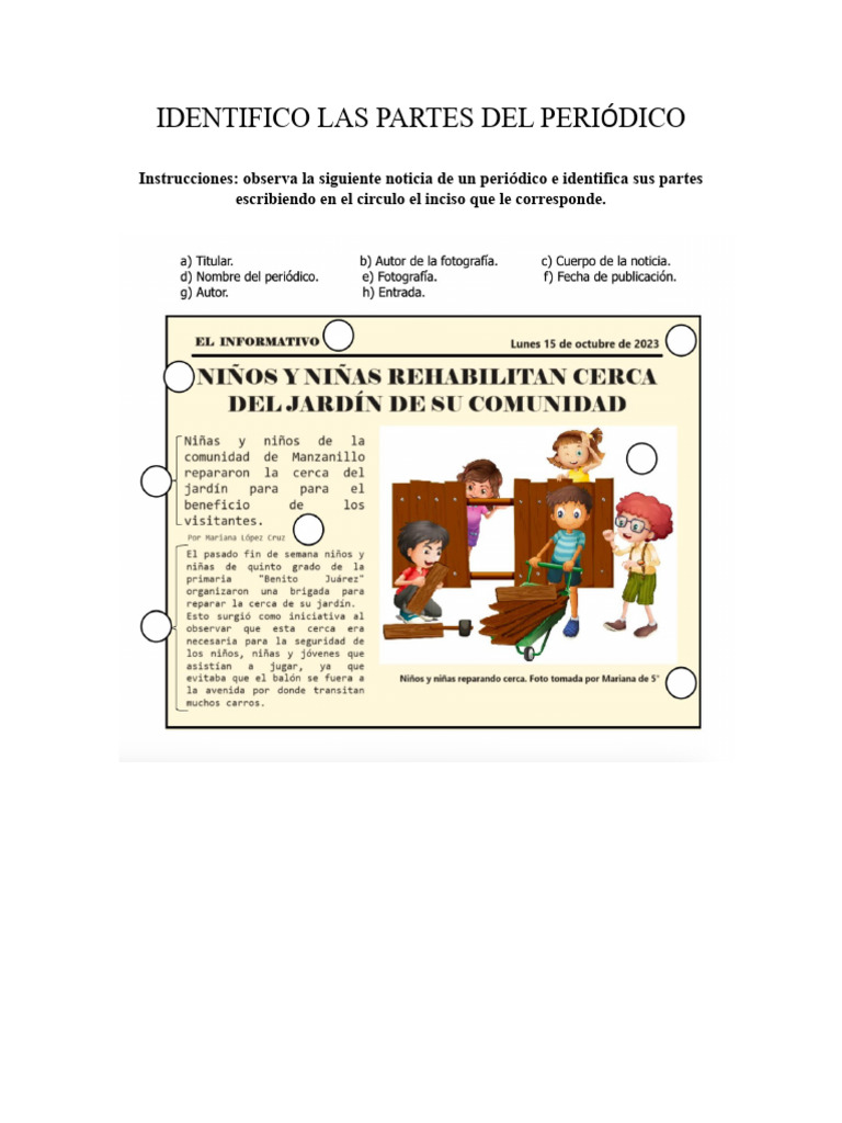 Partes Del Periodico | PDF