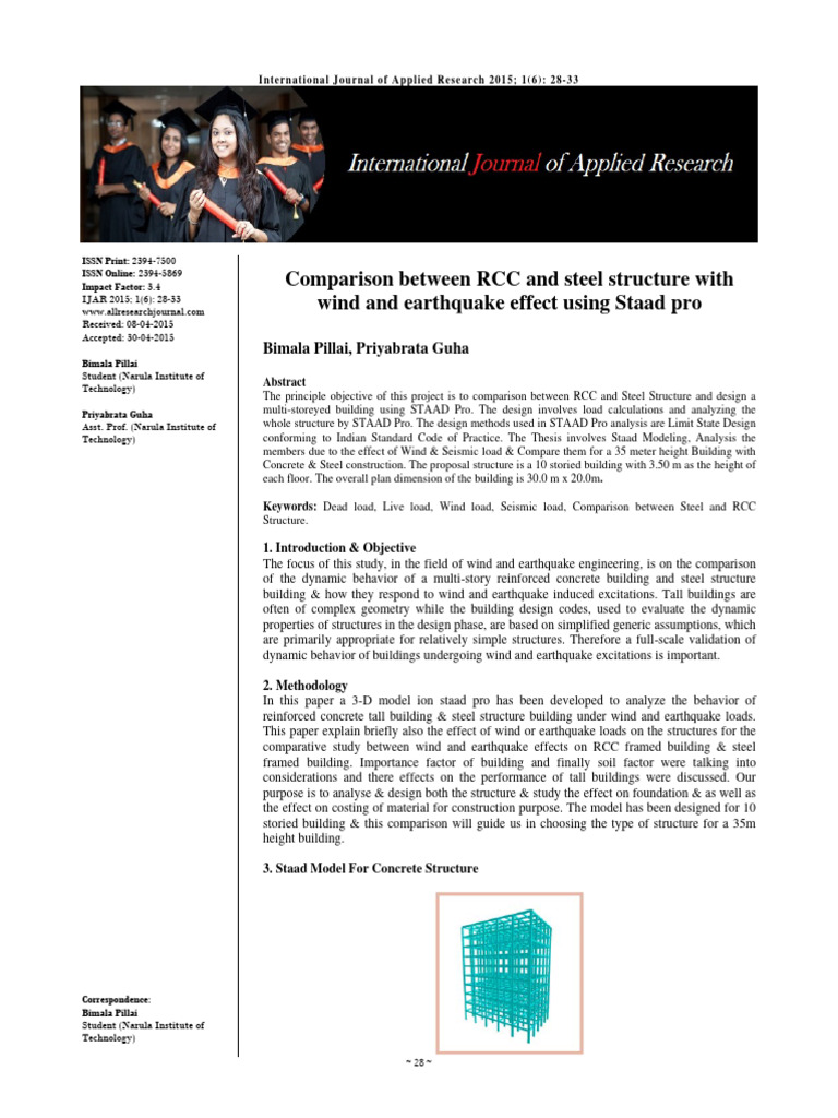 Comparison Between RCC and Steel Structure With Wind and Earthquake ...