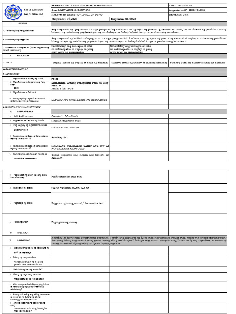 Ap DLL Week 3 Q2 | PDF