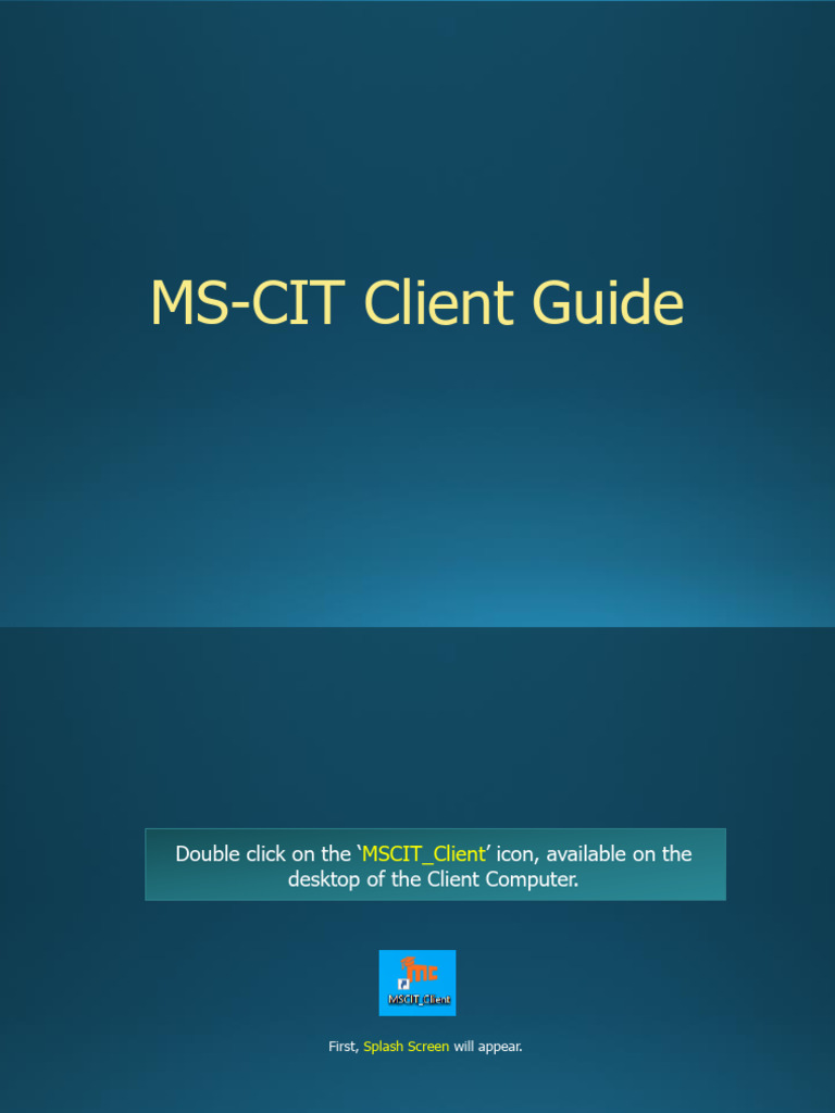 MS-CIT Client Guide 11062022 | PDF | Button (Computing) | Server ...
