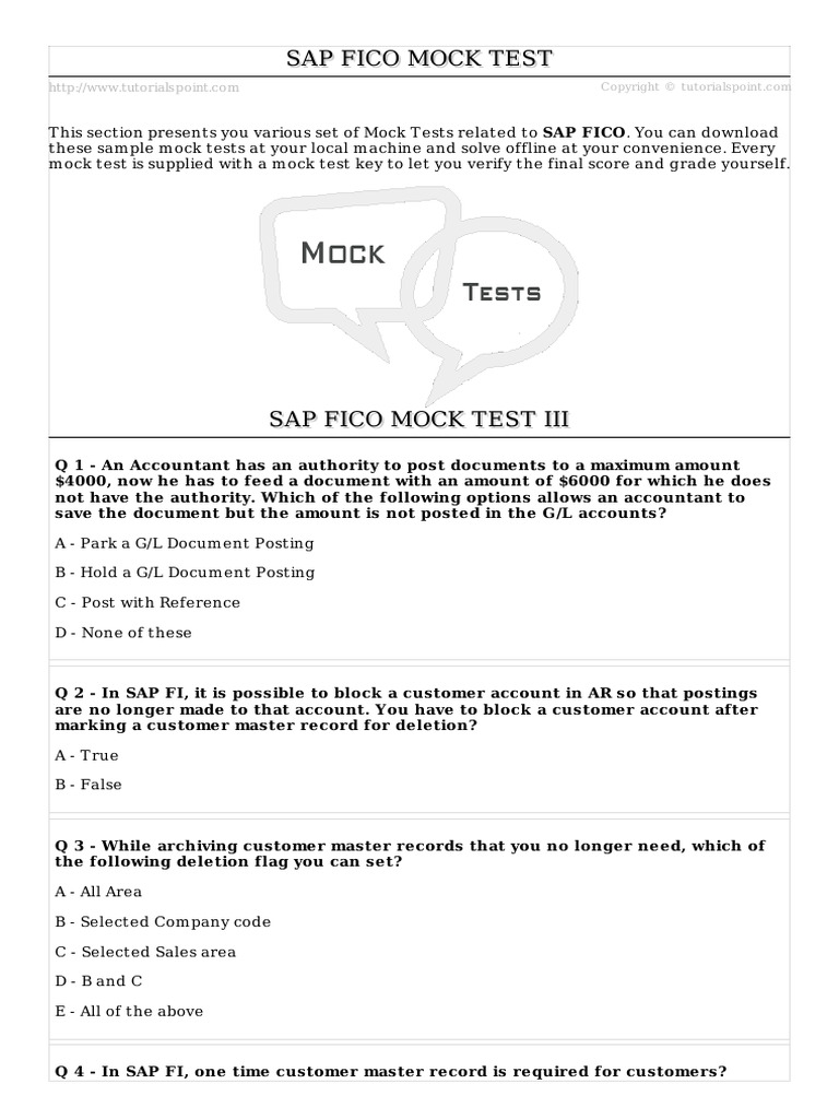 sap_fico_mock_test_iii | PDF | Payments | Financial Services sap_fico_mock_test_iii | PDF | Payments | Financial Services