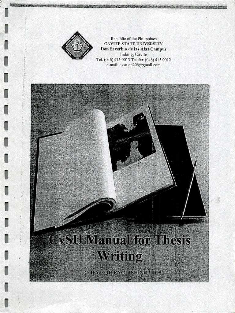 Thesis Writing Manual | PDF