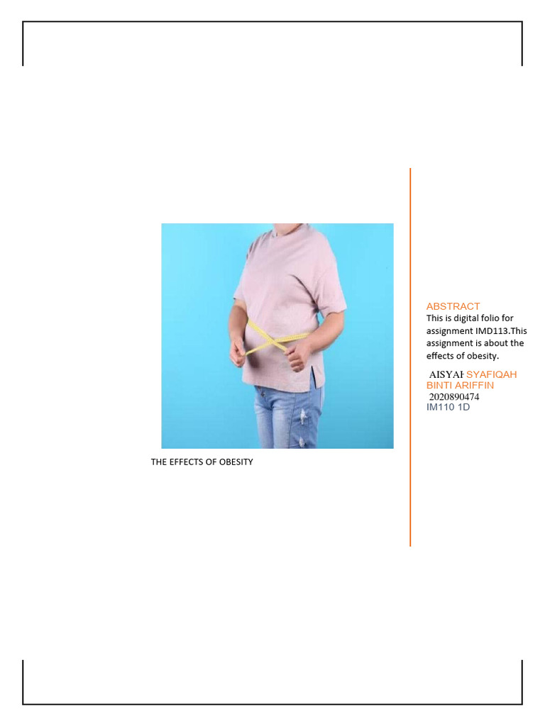 The Effects of Obesity | PDF | Obesity | Clinical Medicine
