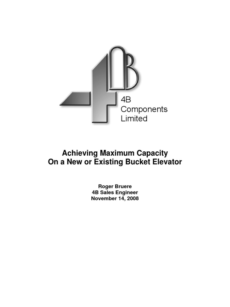 Increasing Bucket Elevator Capacity | PDF | Belt (Mechanical) | Elevator