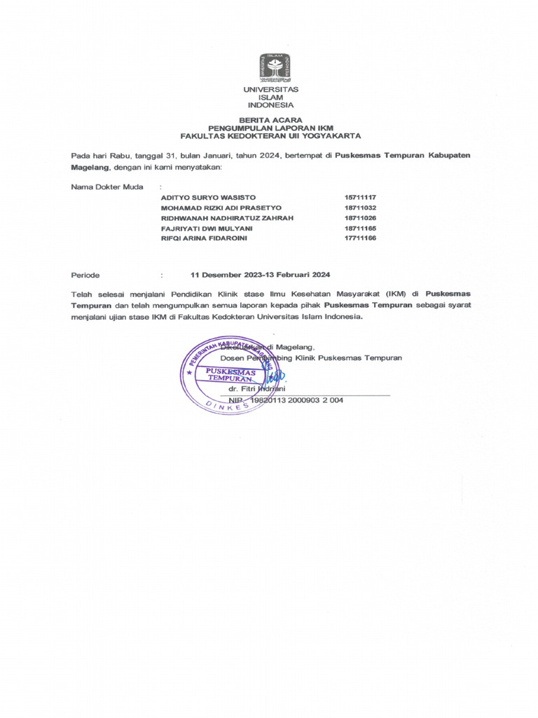 Berita Acara Uii | PDF