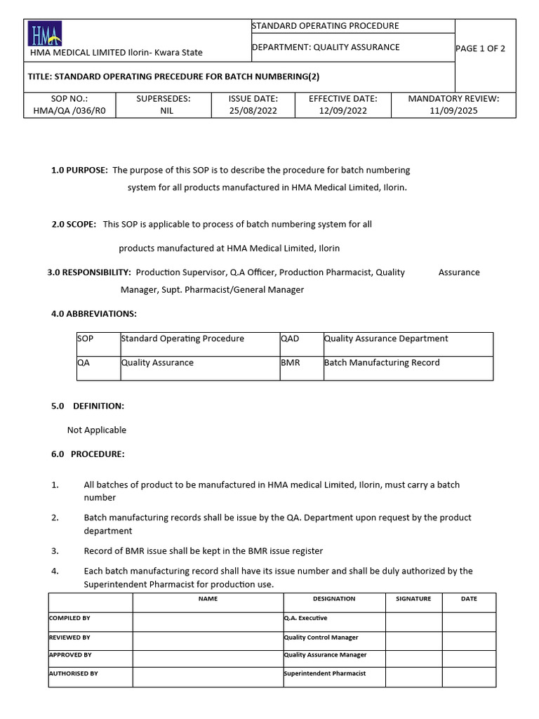 SOP New Format | PDF | Quality Assurance | Quality