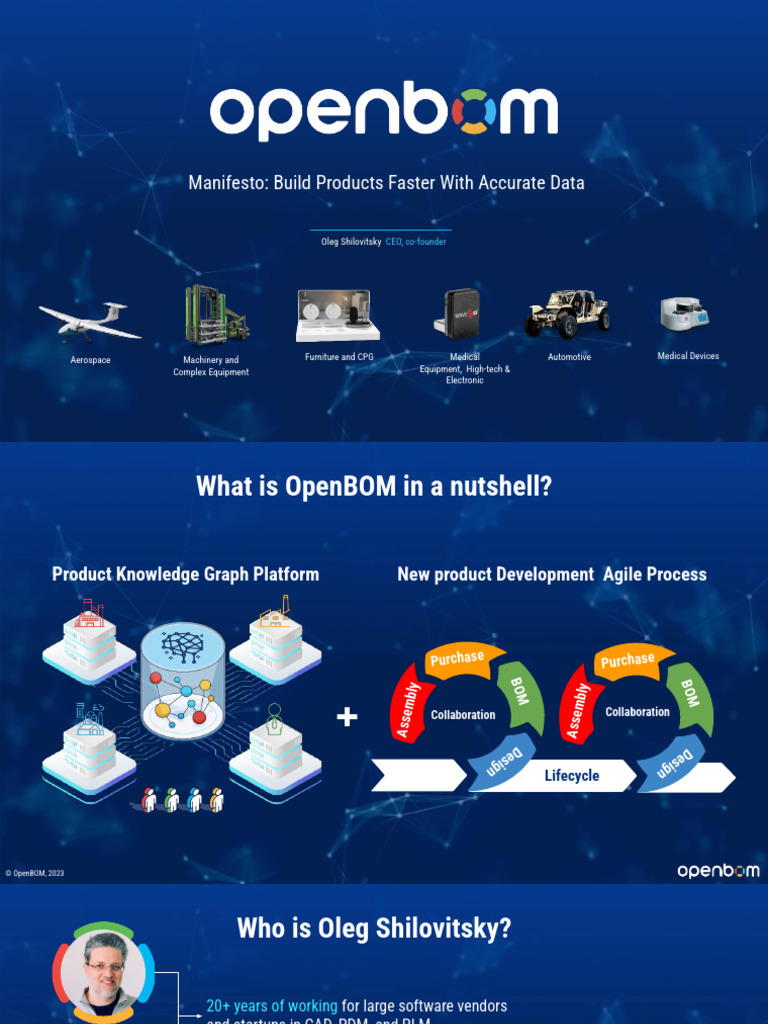 OpenBOM Manifesto Public | PDF | Product Lifecycle | Business