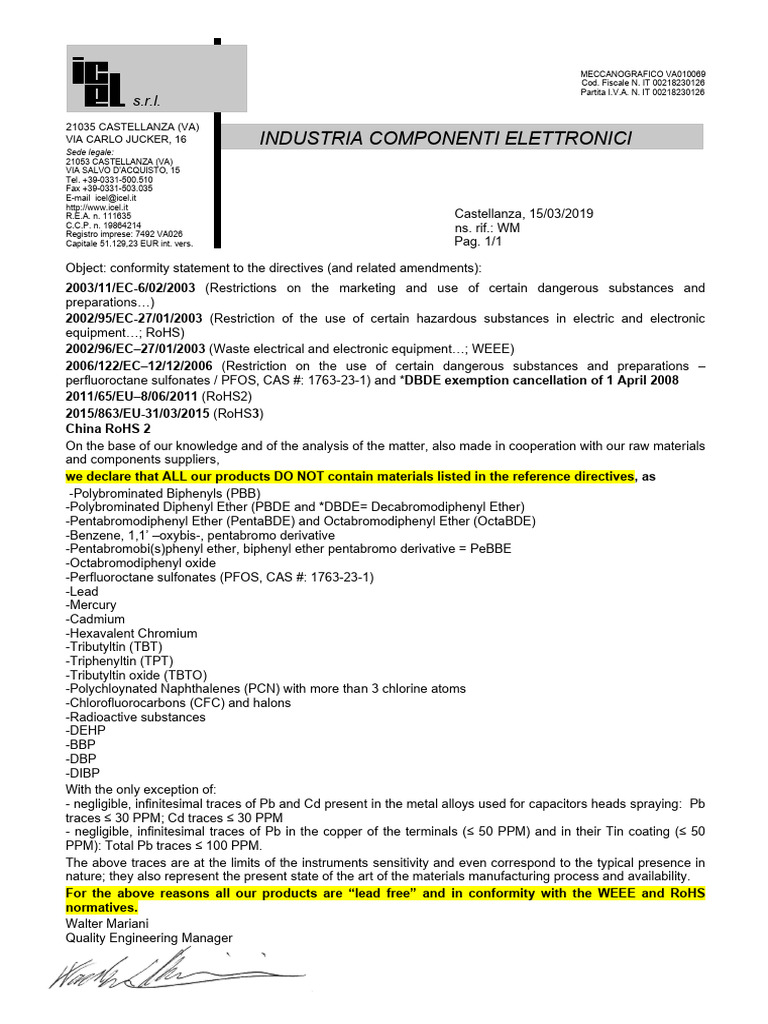 Rohs-Weee 6b18cc49fc | PDF | Physical Sciences | Metals