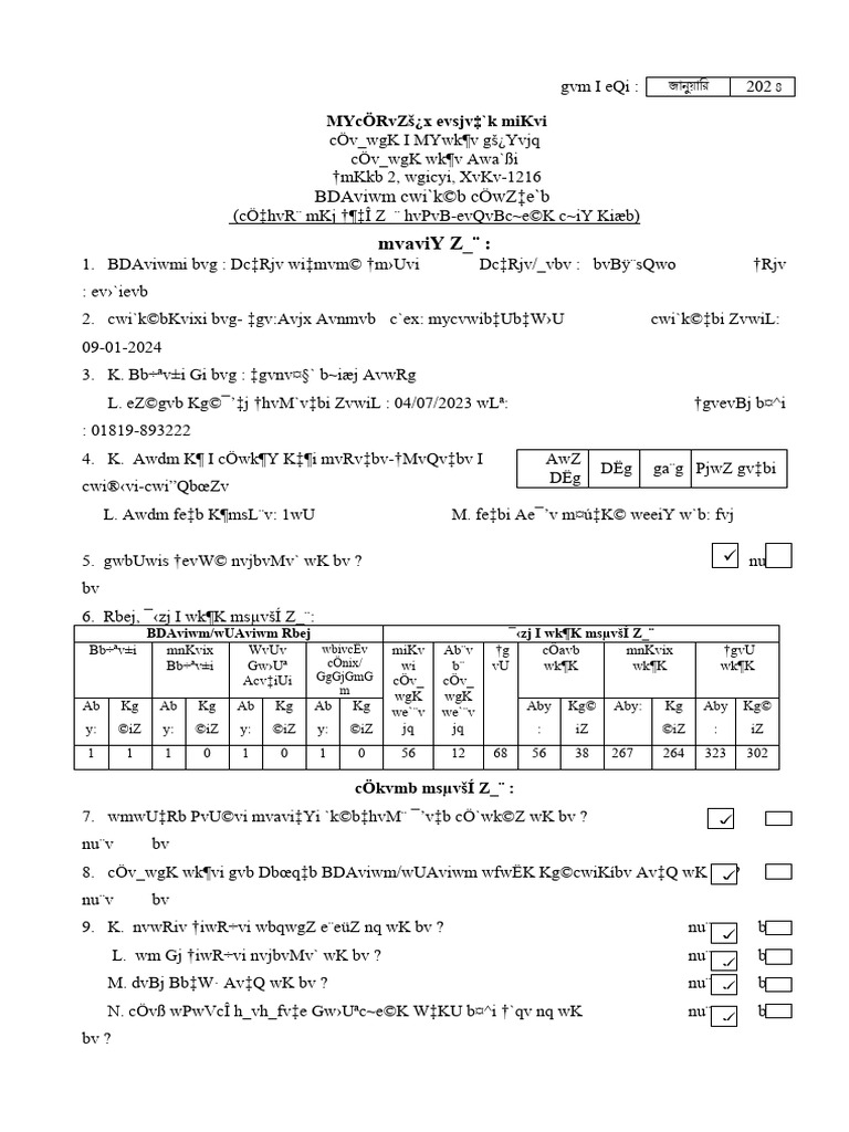 Urc Inspection Form | PDF