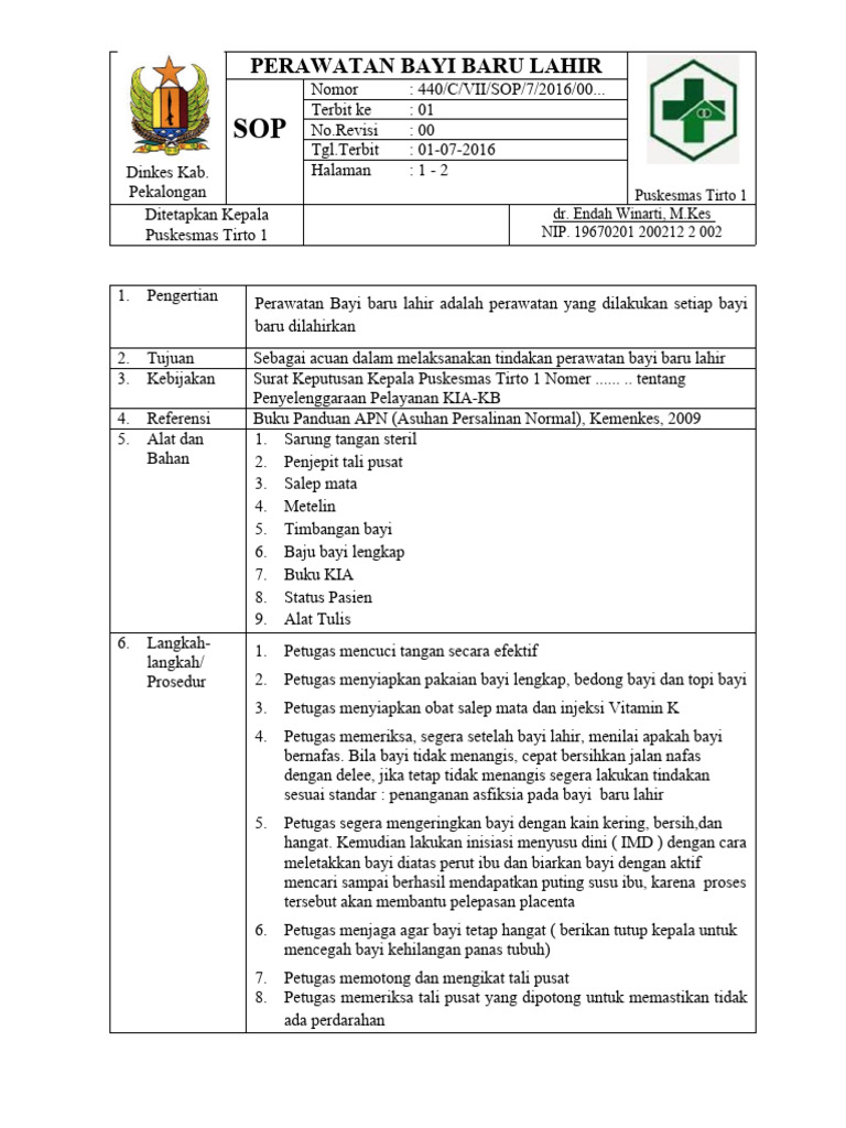 Sop Perawatan BBL | PDF | Kesehatan Holistik