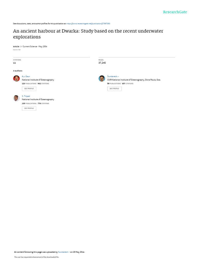 Curr Sci 86 1256 | PDF | Anchor | Earth Sciences