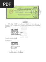 Sample Sale Deed | PDF | Deed | Covenant (Law)