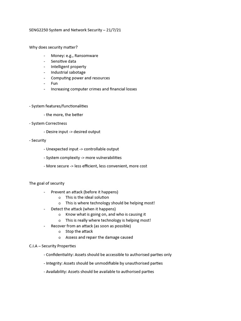 System and Network Security | PDF | Information Security | Vulnerability (Computing)