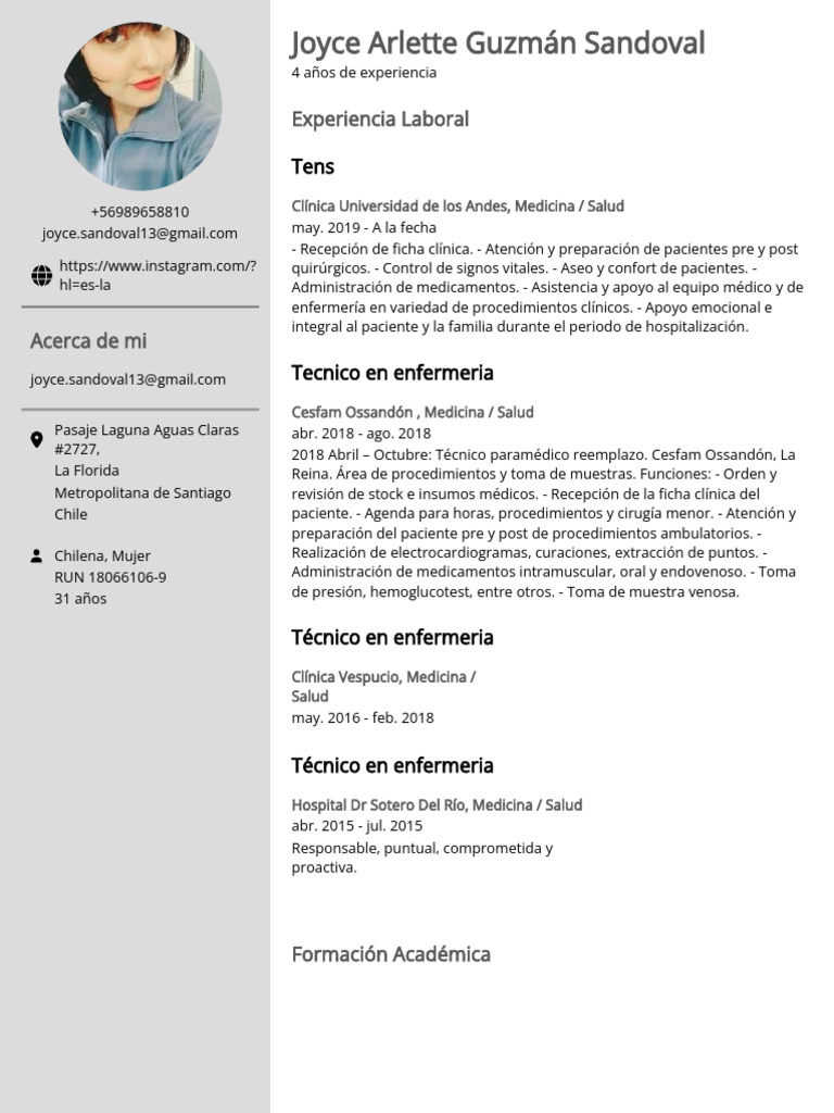 CV Joyce Arlette Guzmán Sandoval | PDF | Servicios públicos | Programas ...