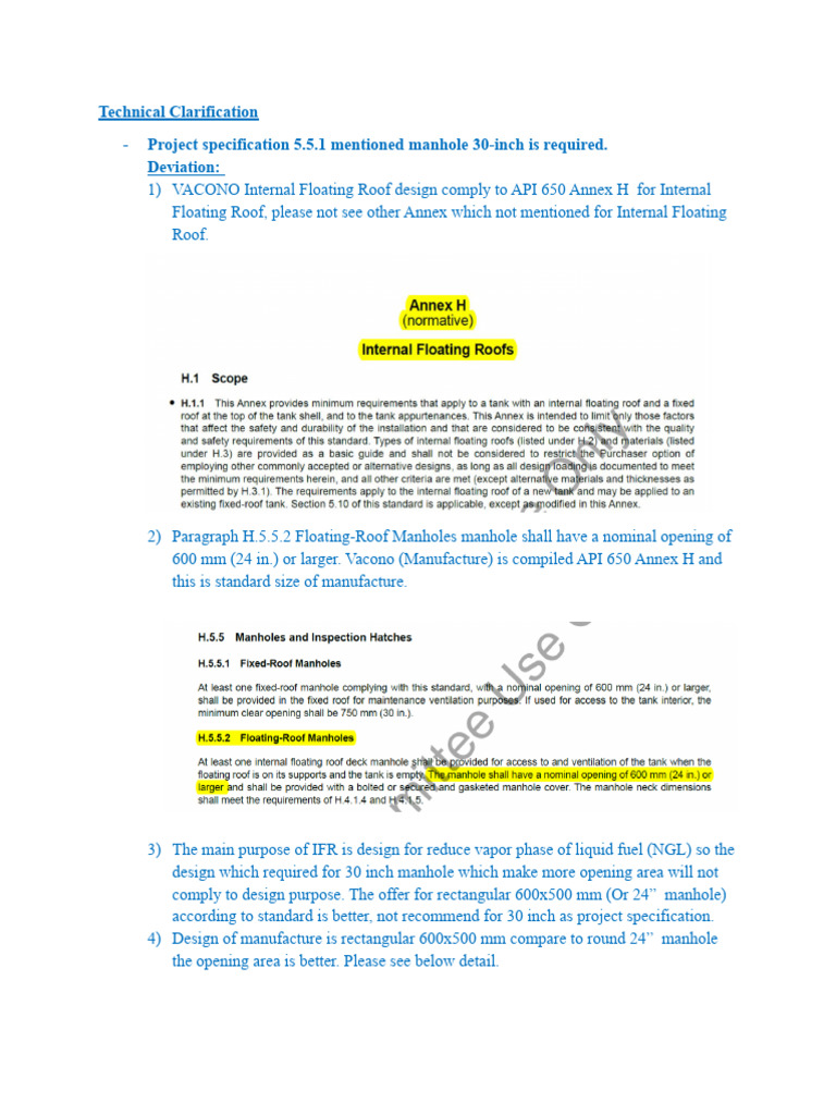 Technical Clarification Deviation | PDF