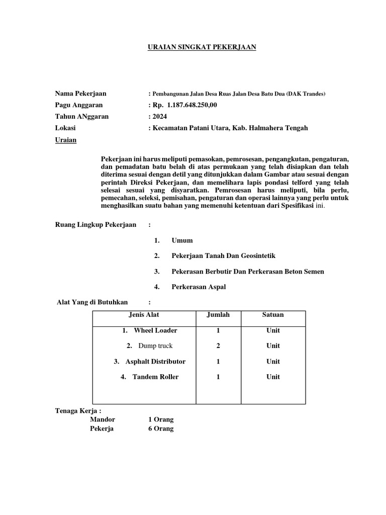 Uraian Singakt Batu Dua | PDF