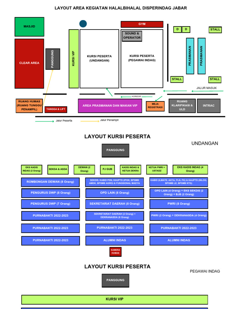 Layout Area Kegiatan Halal Bihalal Disperindag Jabar | PDF