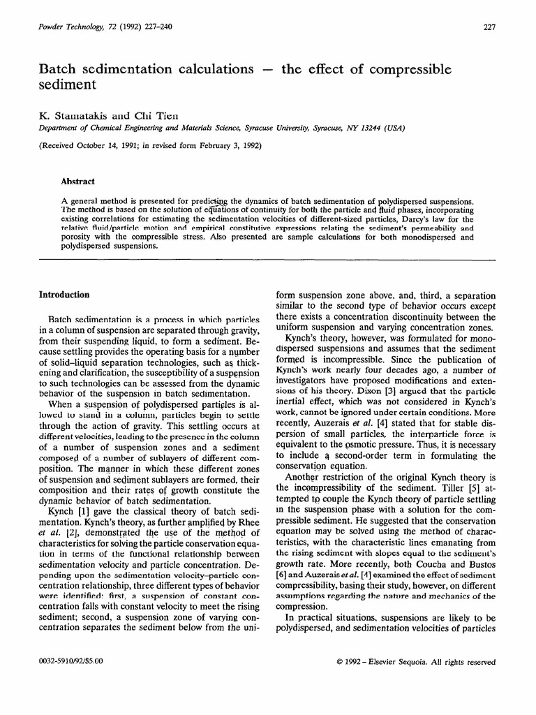 Batch Sedimentation_Research Paper | PDF | Physics | Soft Matter