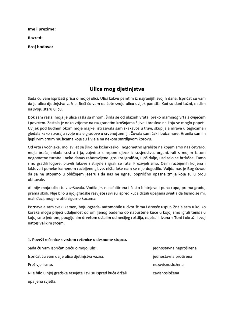 Zavisnosloena Reenica - Ispit Znanja | PDF