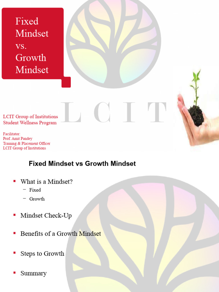 Fixed Vs Gowth Mindset | PDF | Mindset | Behavior Modification