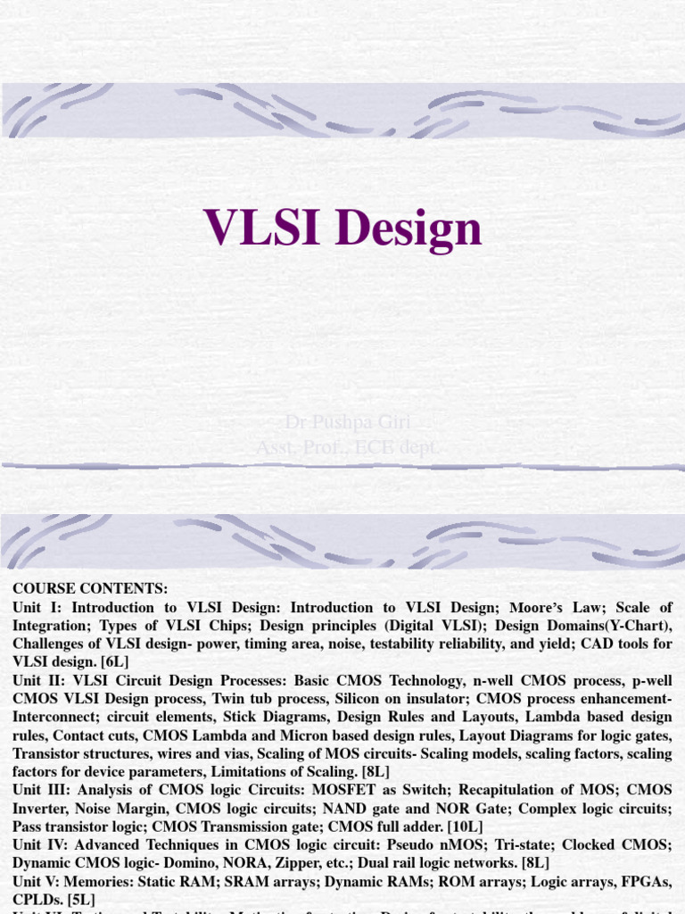 VLSI Unit 1 Technology - S | PDF | Integrated Circuit | Cmos