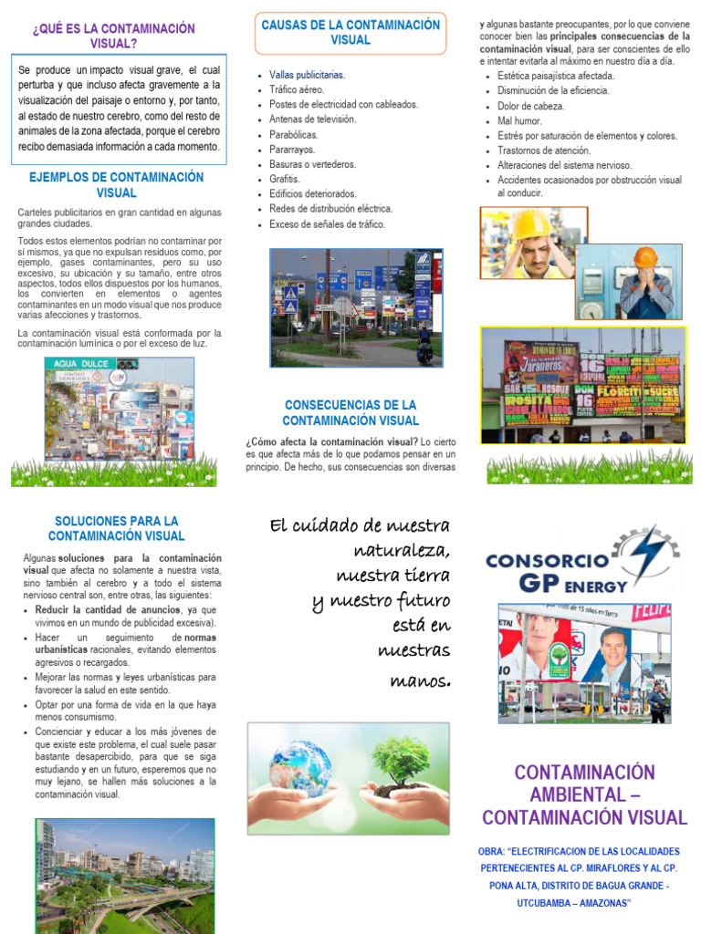 11 Triptico Contaminación Visual Pdf Contaminación Vertedero