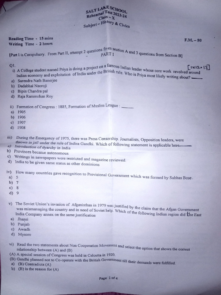 Salt Lake History & Civics Test Paper | PDF | Government