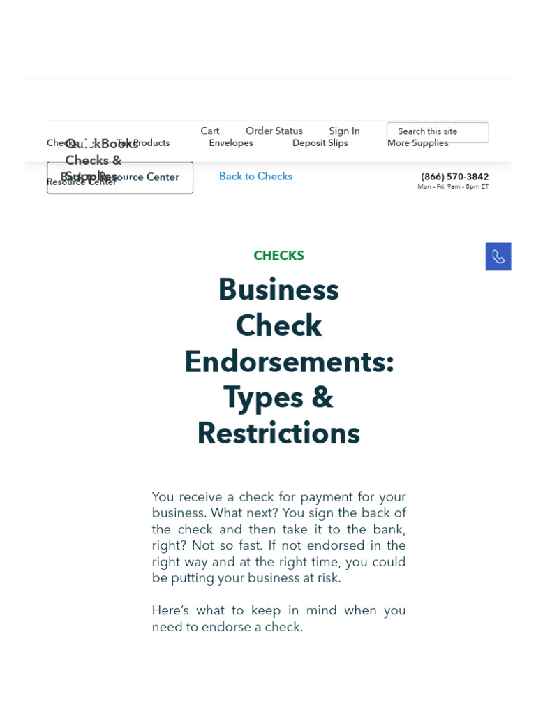 How To Endorse Business Checks Types & Qualities of Signatures ...