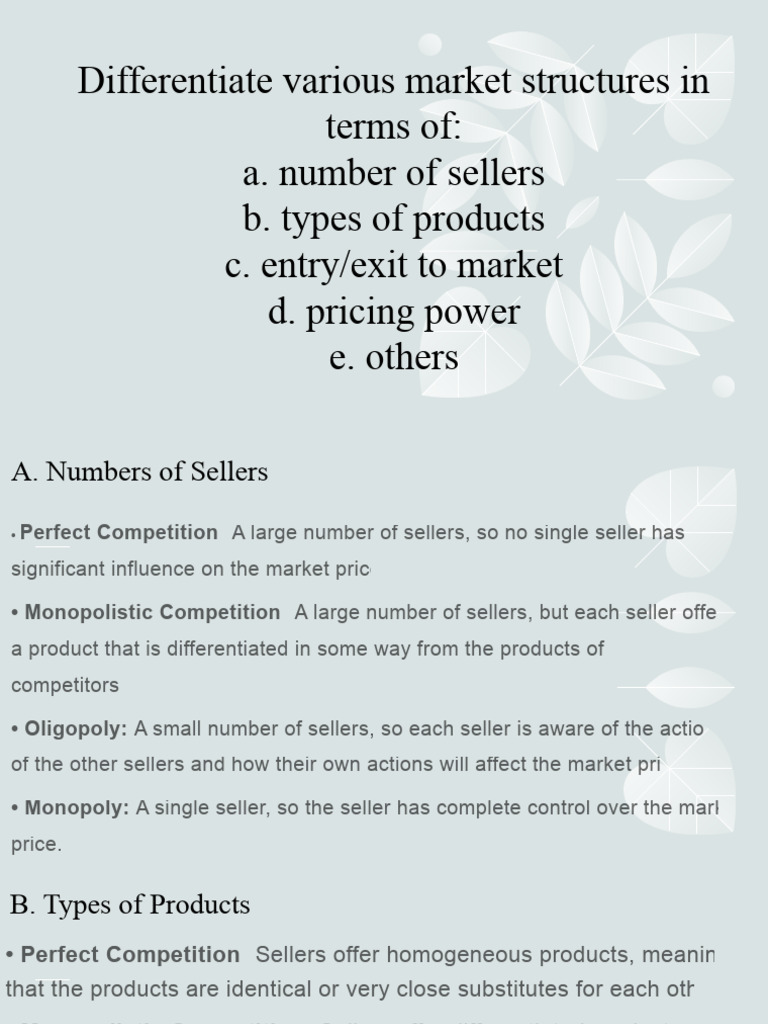 Understanding Market Structures Explained | PDF | Profit (Economics ...