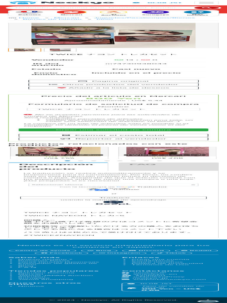 Compra de productos TWICE en Neokyo | PDF | Red mundial | Internet y web
