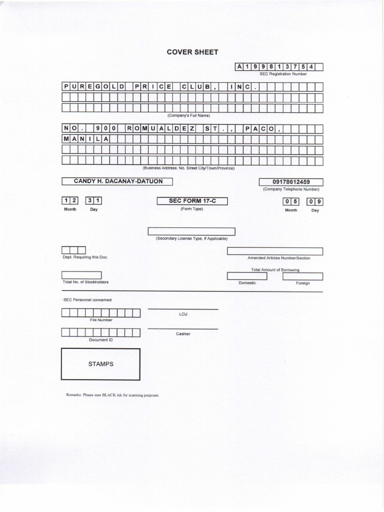 SEC 17-C - Declaration of Cash Dividend | PDF