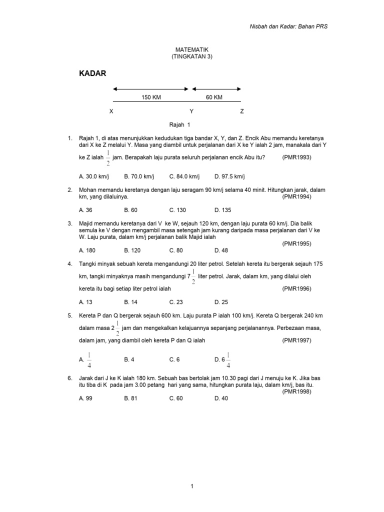Nisbah Dan kadar-bahanPRS | PDF