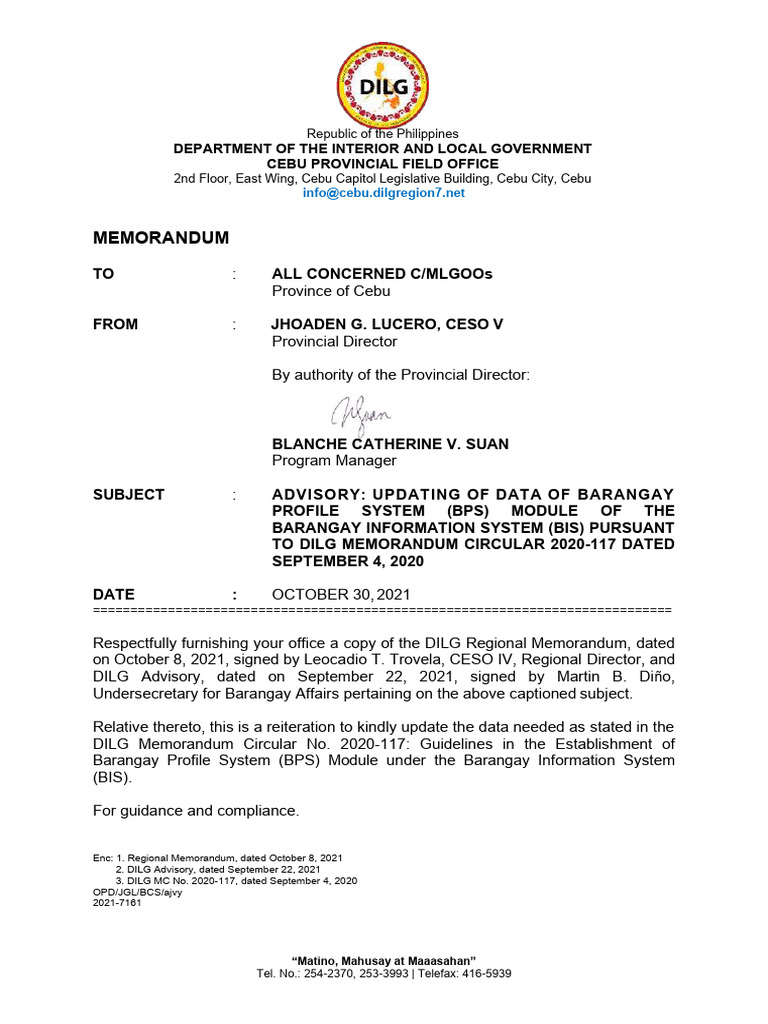 Updating of Barangay Profile System in Barangay Information System | PDF