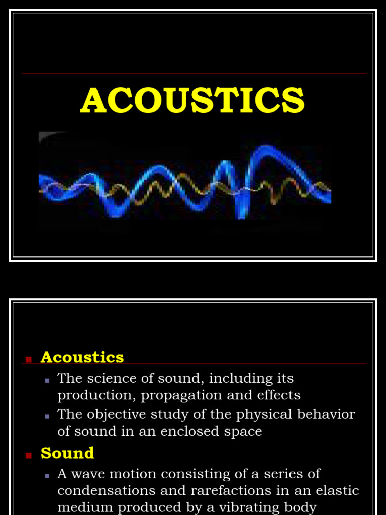 Acoustics.ppt | PDF | Sound | Pitch (Music)