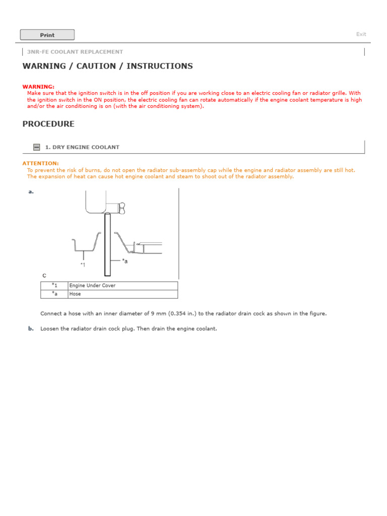 Toyota Vios Coolant Replacement Guide | PDF | Radiator | Mechanical ...
