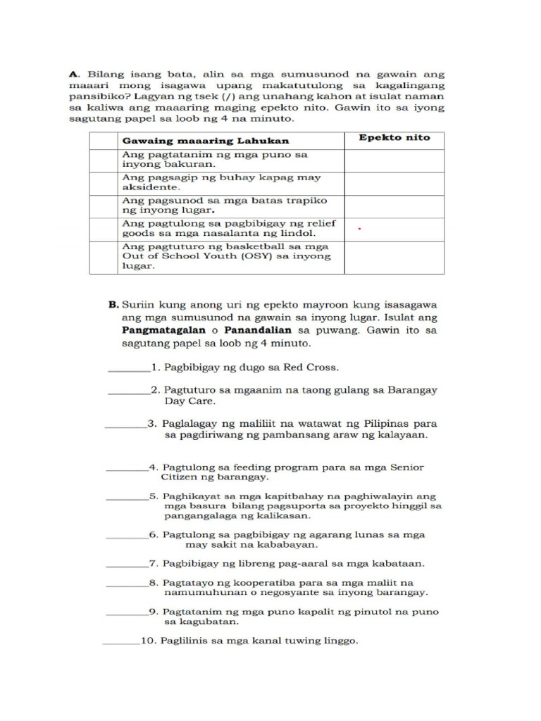 Activity Sheet AP | PDF