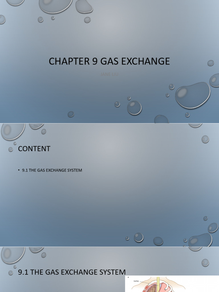 1 - Chapter 9-Gas Exchange | PDF | Lung | Epithelium