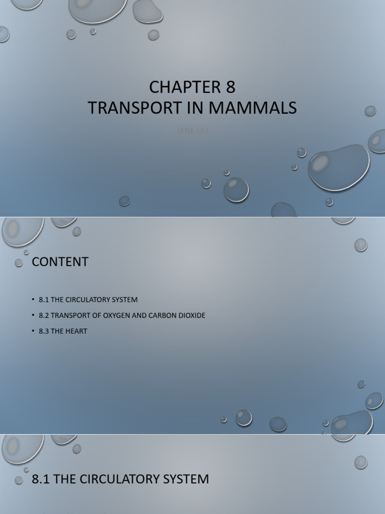 3_Chapter 8-Transport in Mammals | PDF | Artery | Heart