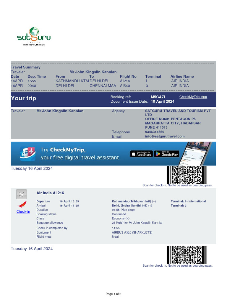 M5CA7L - Mr. John Kingslin | PDF | Airlines | Civil Aviation