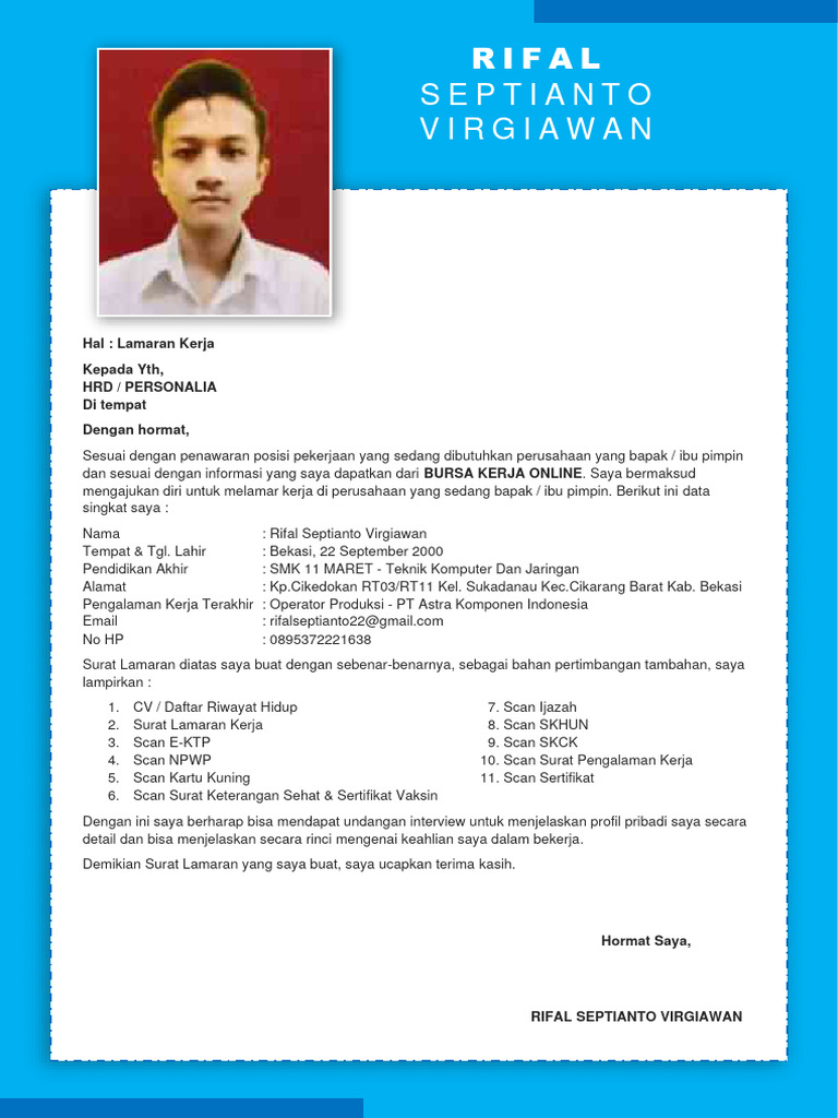CV - Rifal Septianto Virgiawan-1 | PDF