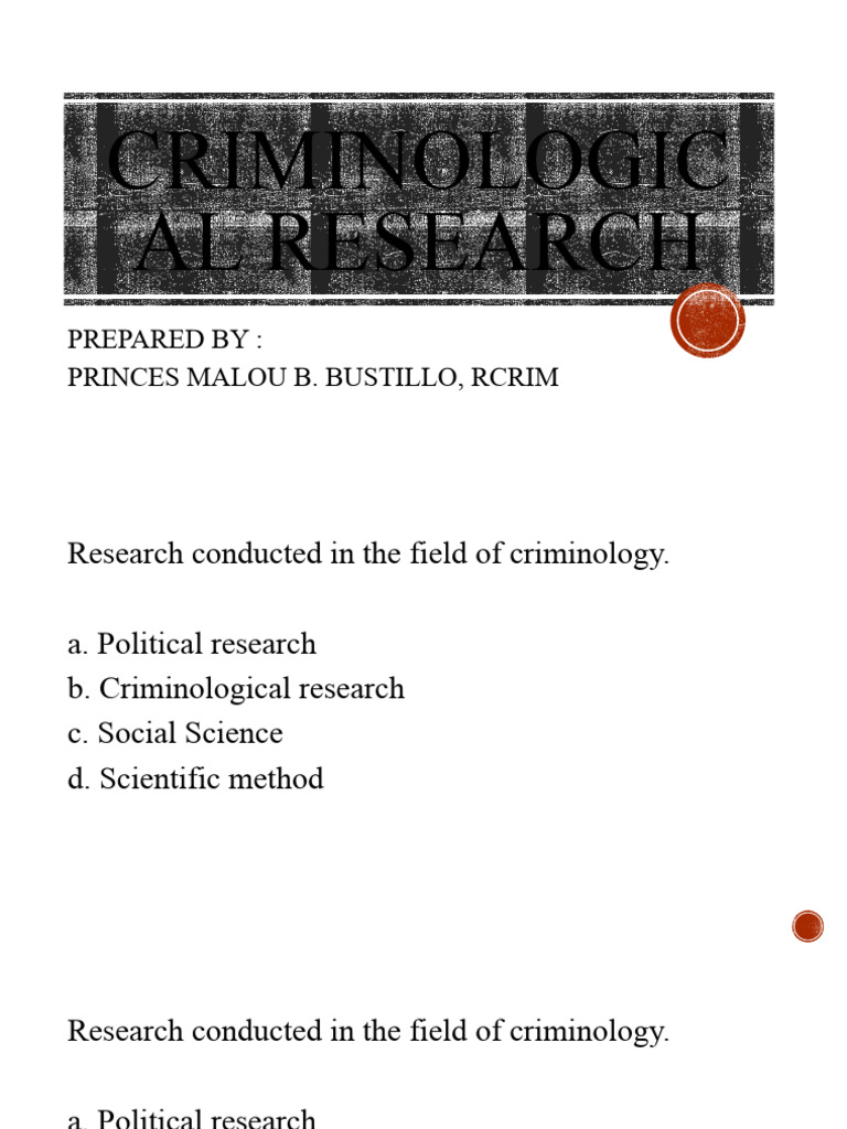 Criminology Research Essentials | PDF | Sampling (Statistics ...
