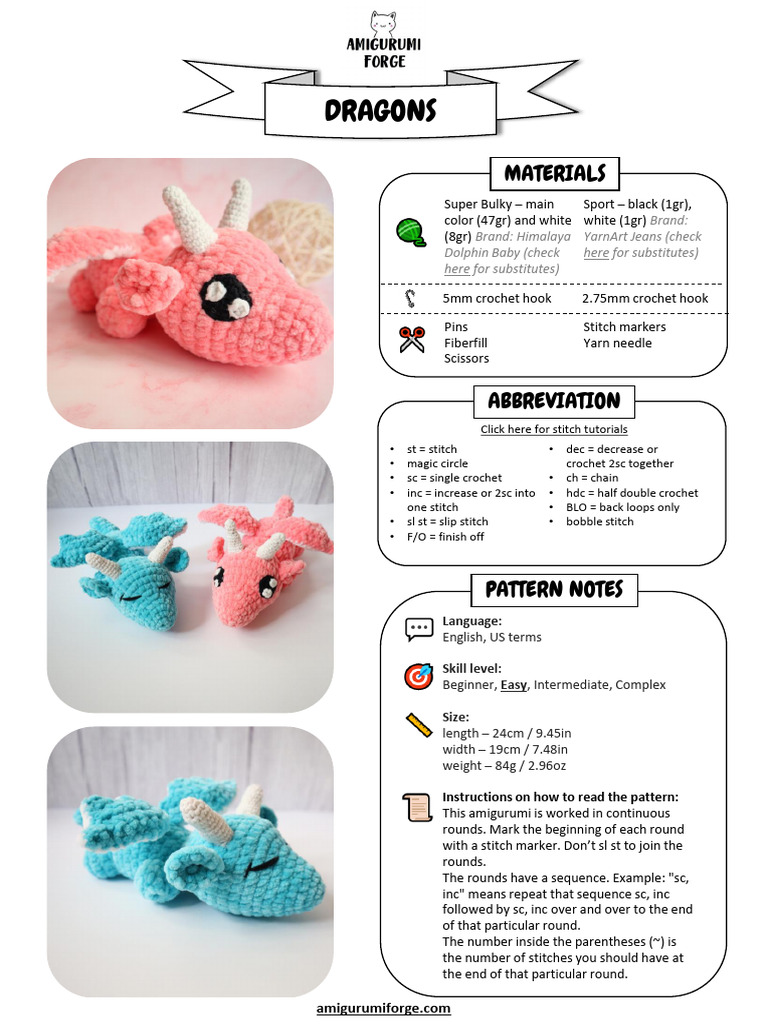 Dragon Crochet 2 | PDF | Crochet | Handicrafts