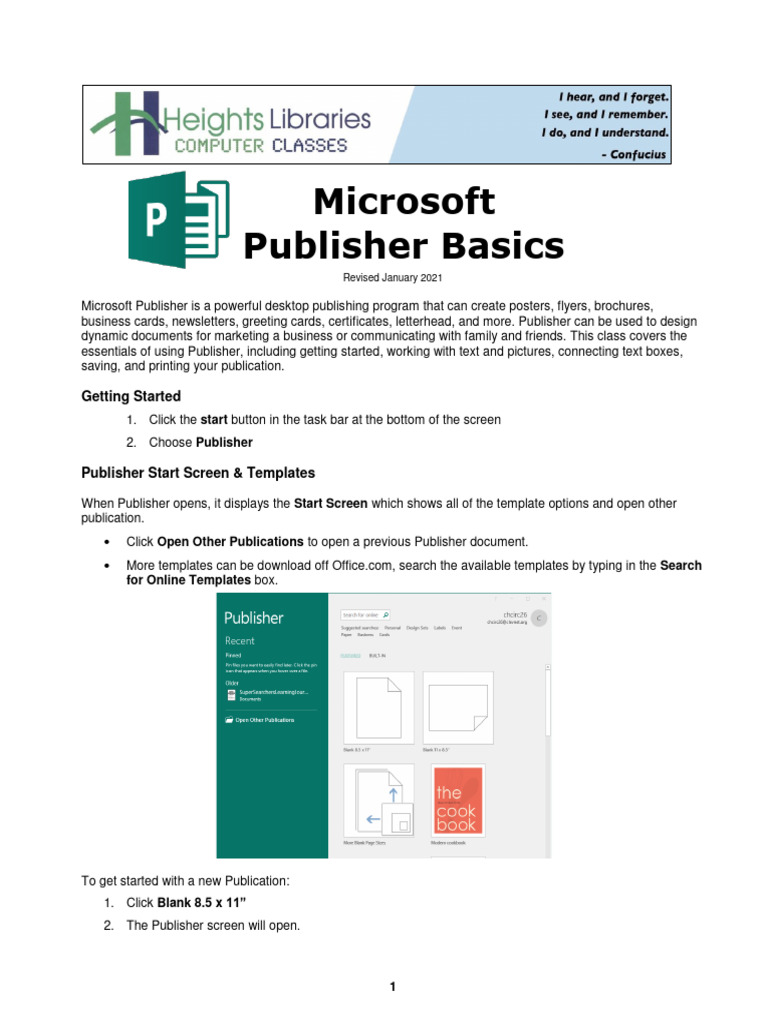 PublisherBasics 2021 | Download Free PDF | Cursor (User Interface) | Computer Keyboard