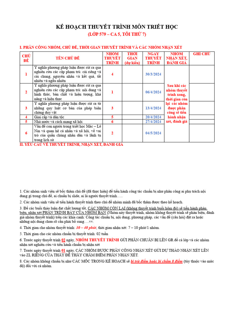579 - KH Thuyet Trinh Mon Triet Hoc | PDF
